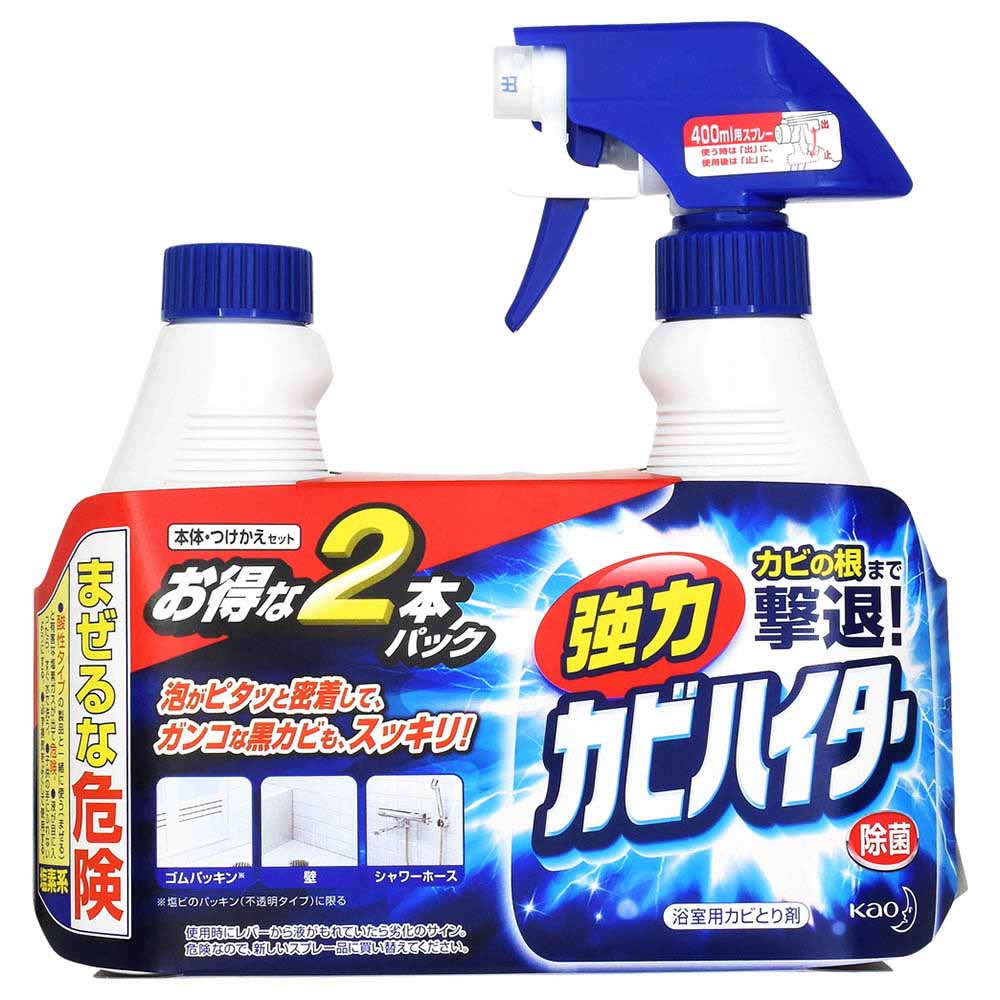 ゆめデリバリー | youme delivery - ゆめタウン公式ネットスーパー花王 強力カビハイター 本体＋つけかえセット 400ml×2本: 日用品